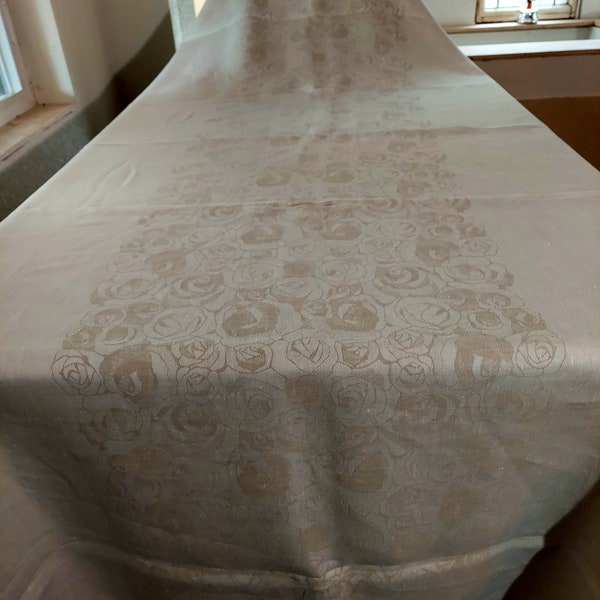 Antique Damask Tablecloth - Etsy