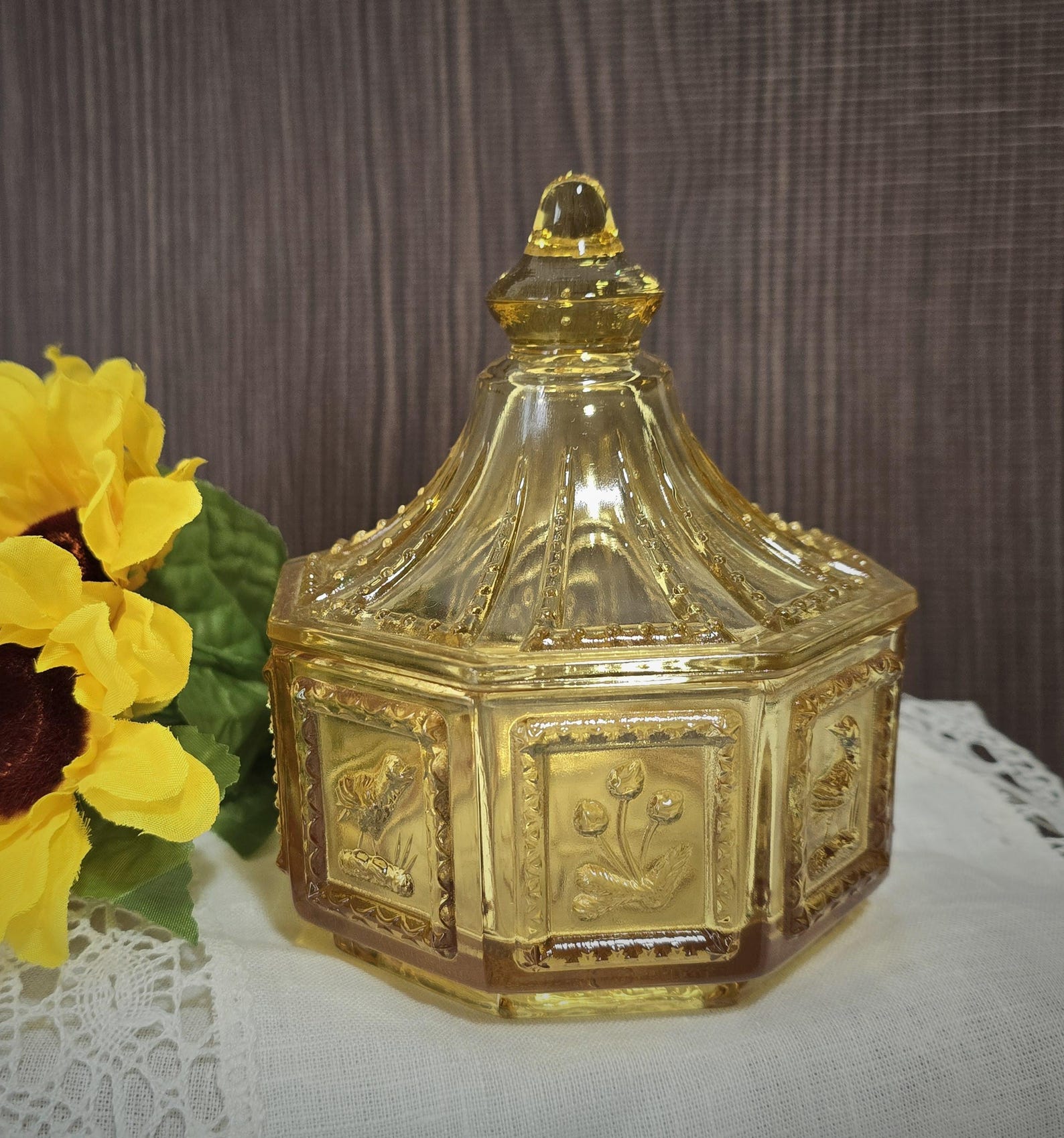 IMPERIAL GLASS Octagon Candy Dish C. 1960s - Etsy