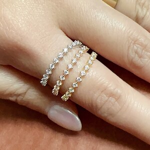 Tri-color Stackable CZ Ring Set - Etsy