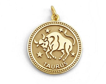 Zodiac Taurus Coin - Etsy