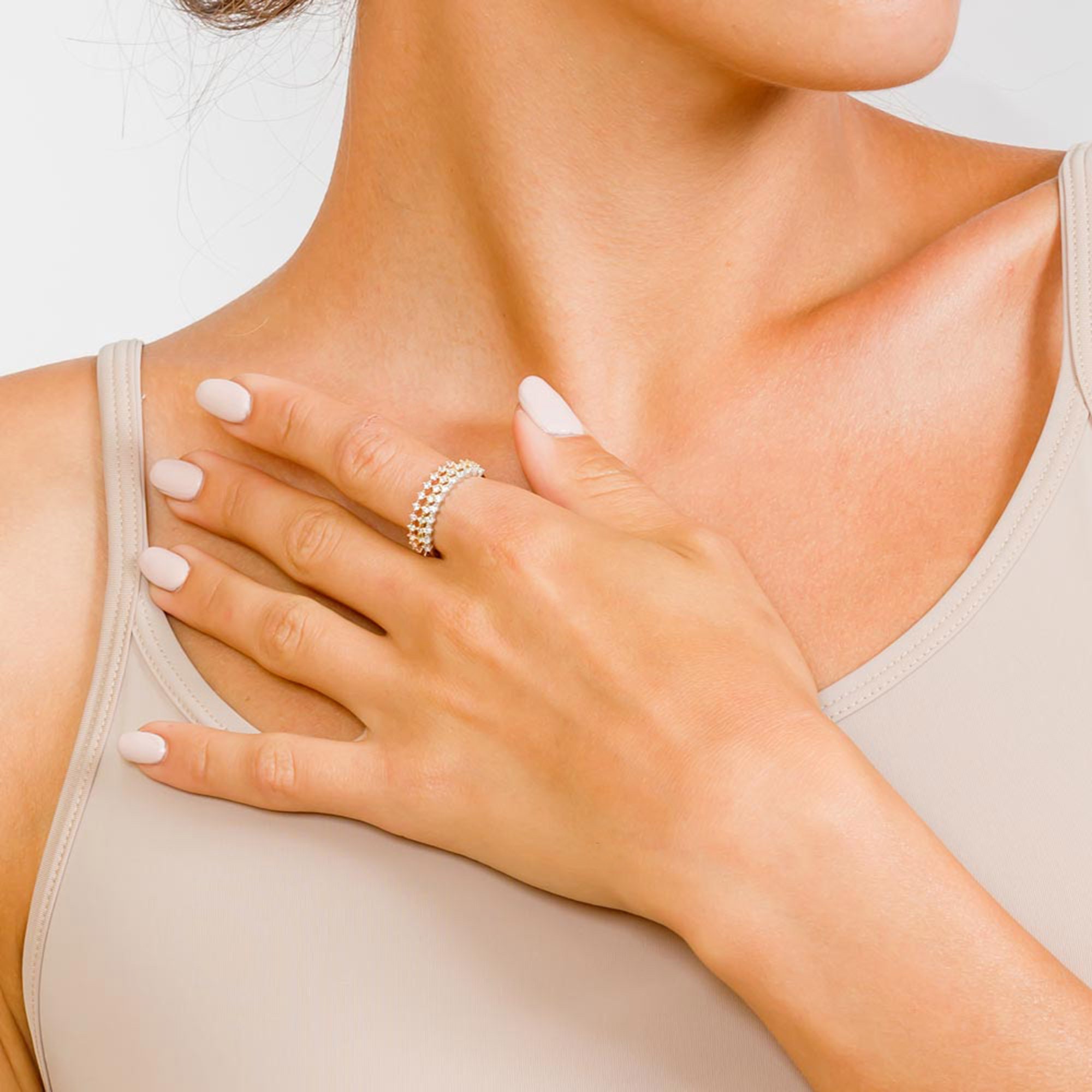 Tri-color Stackable CZ Ring Set | Etsy