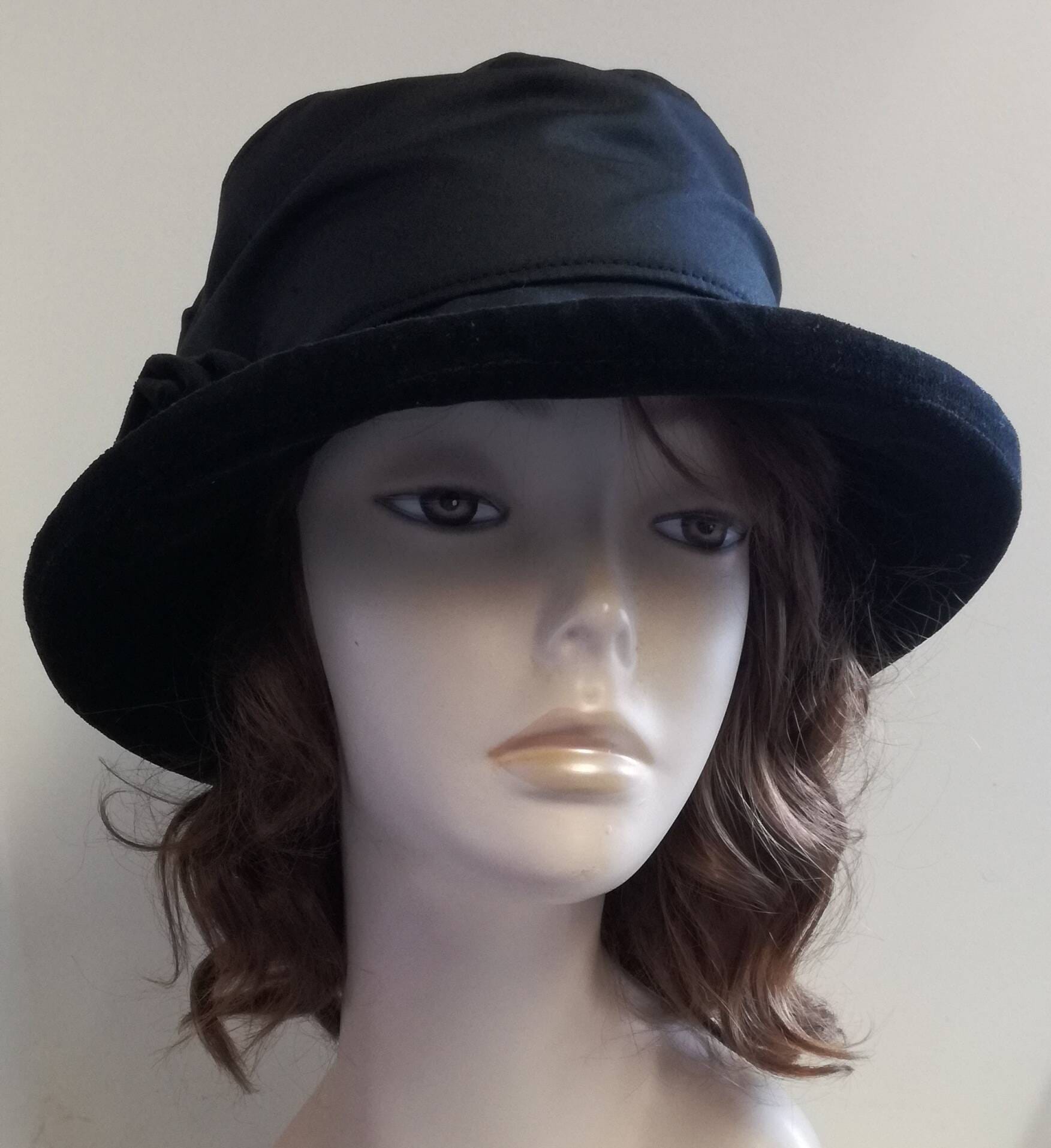All Black Rain Hat for Ladies. Waterproof Elizabeth Hat for - Etsy
