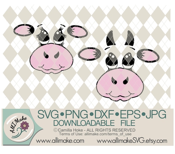 SVG File Cow Face Boy and Girl Svg Dxf Eps Png Jpg Files - Etsy Australia