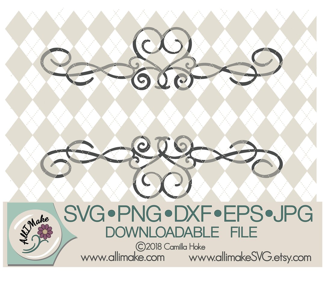 SVG File | Split Heart Swirl Monogram for Wedding Svg, Dxf, Eps, Png ...