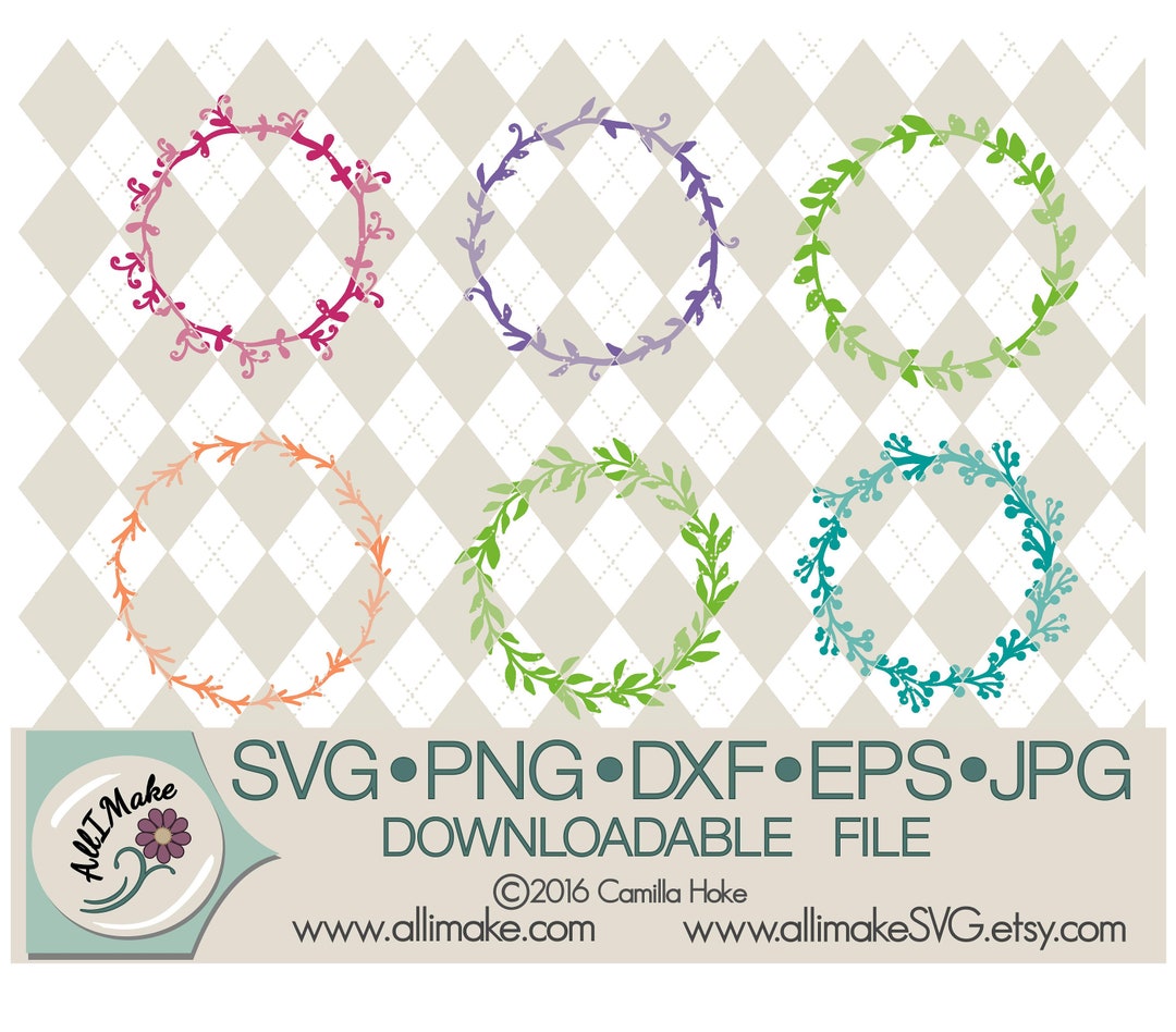 SVG File | Whimsy Monogram Frame, Leaf Monogram Frame Svg, Dxf, Eps ...