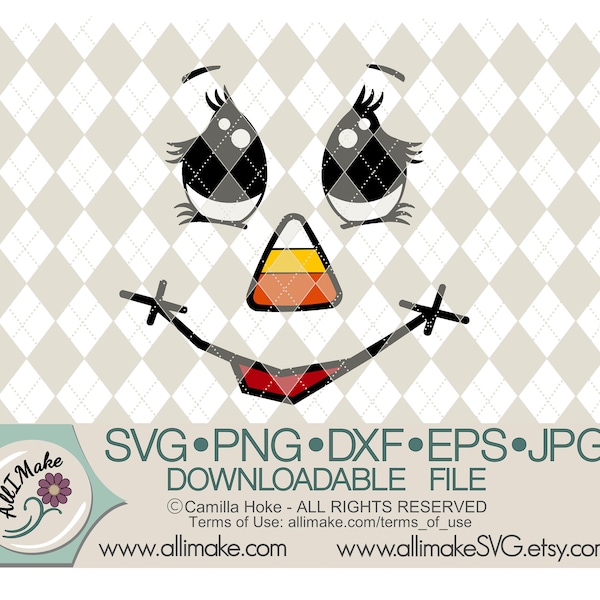 Scarecrow Face Svg - Etsy