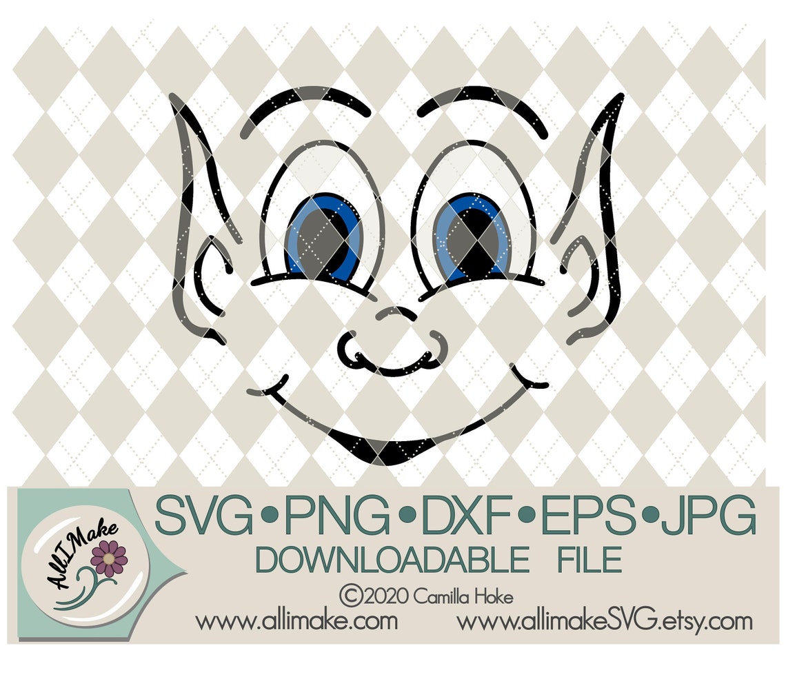 SVG File Elf Face Boy Svg Dxf Eps Png Jpg Files for - Etsy