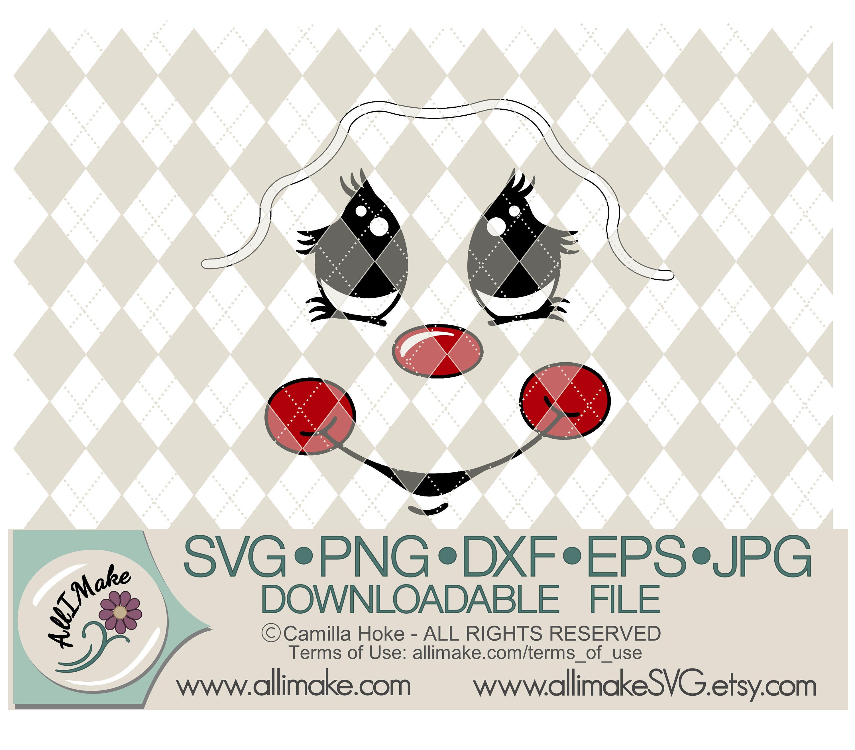 SVG File Gingerbread Girl Face 1 Svg Dxf Eps Png Jpg - Etsy UK