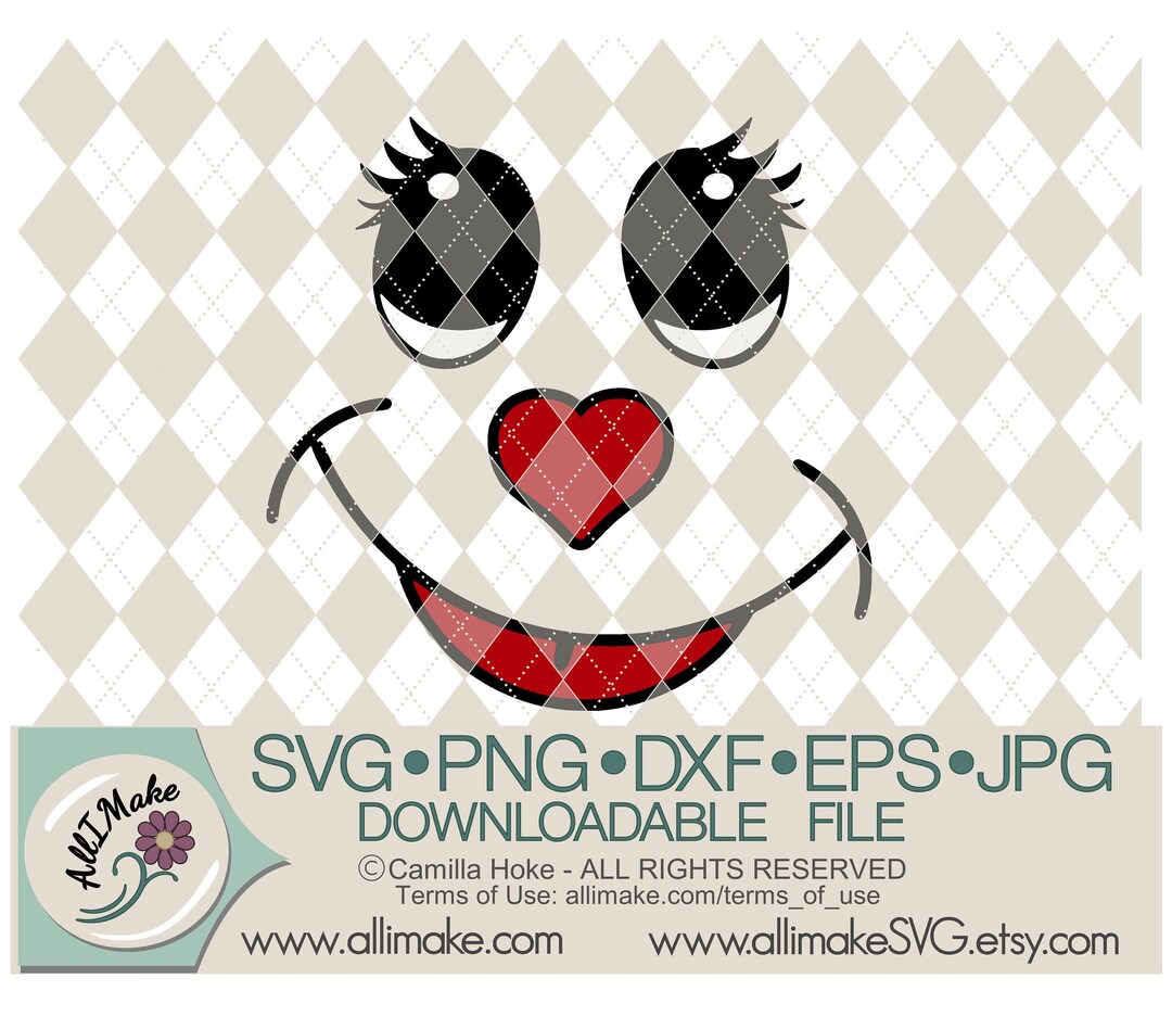 SVG File | Valentine Face 1, Svg, Dxf, Eps, Png, Jpg Files for Cricut ...