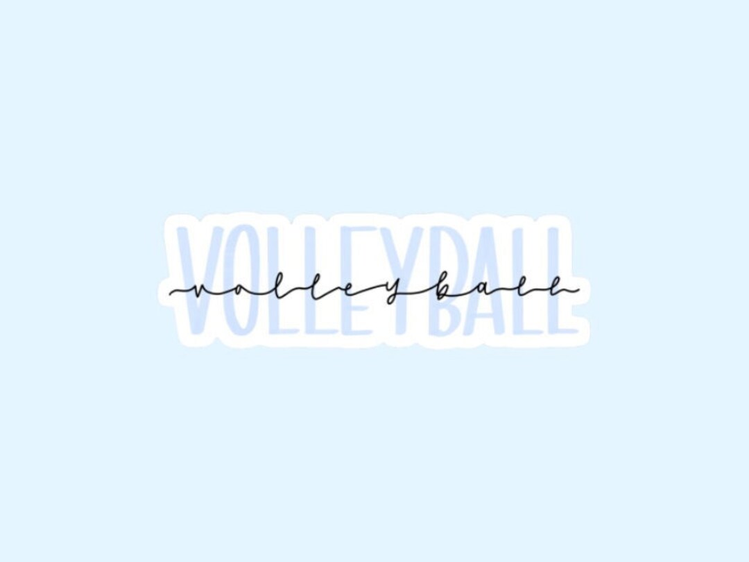 Calligraphy Volleyball Stickers, Vinyl Volleyball Stickers, Volleyball ...