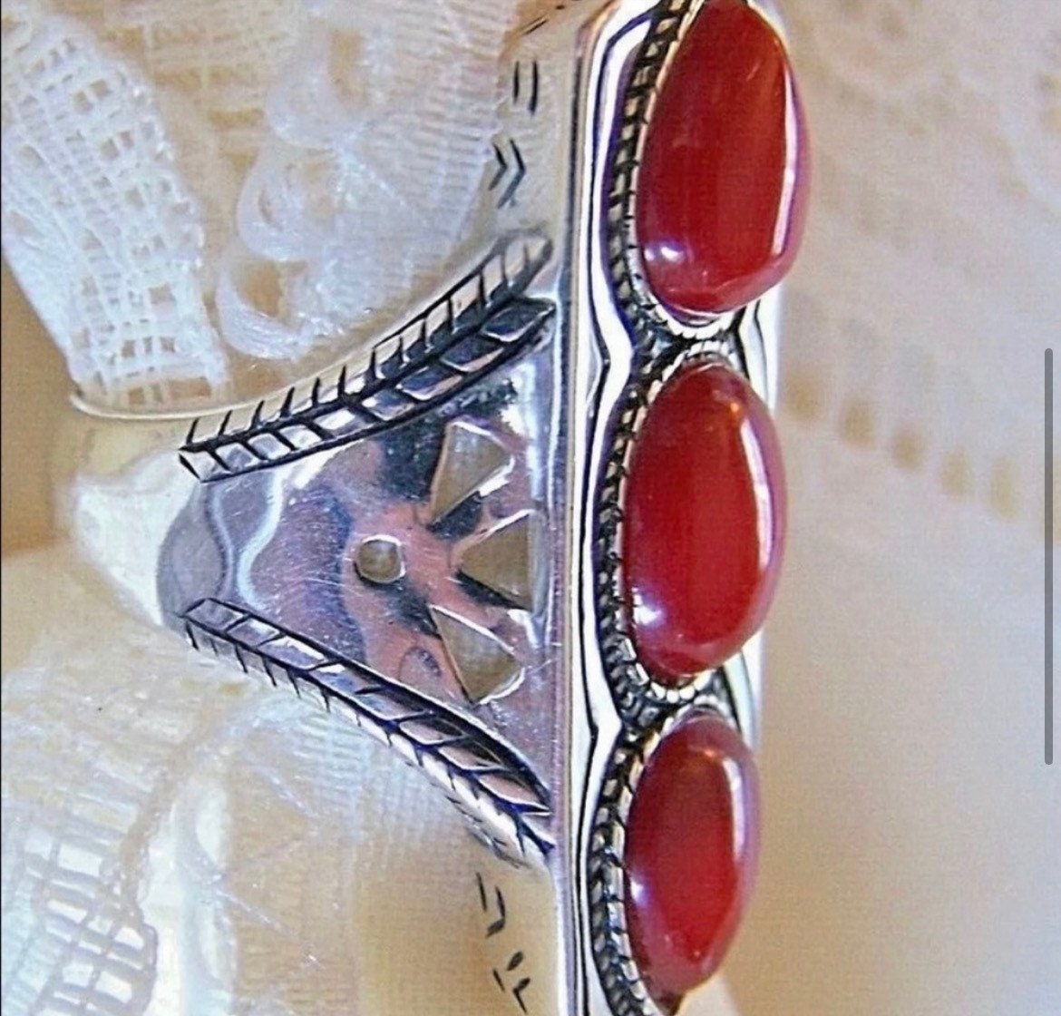 Silpada Sterling Silver Red Coral ‘deep Sea’ Ring R3265 Size 9 1/2 - Etsy