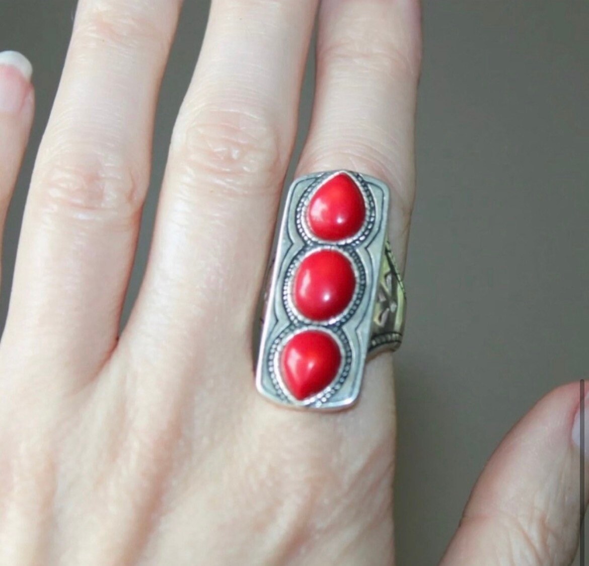 Silpada Sterling Silver Red Coral ‘deep Sea’ Ring R3265 Size 9 1/2 - Etsy