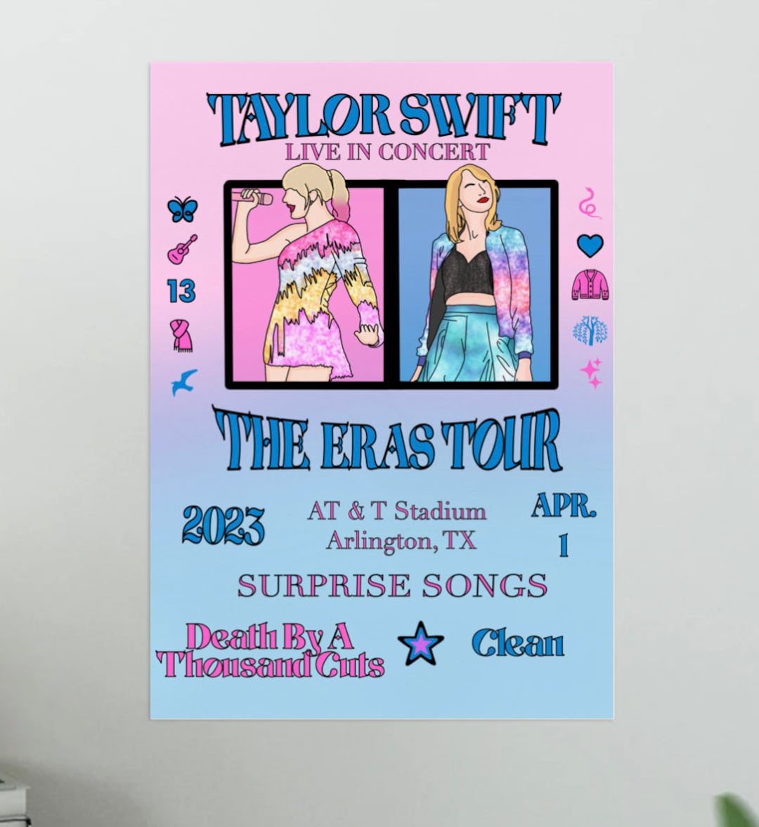 Unofficial Eras Tour Poster (with Surprise Songs) - Etsy