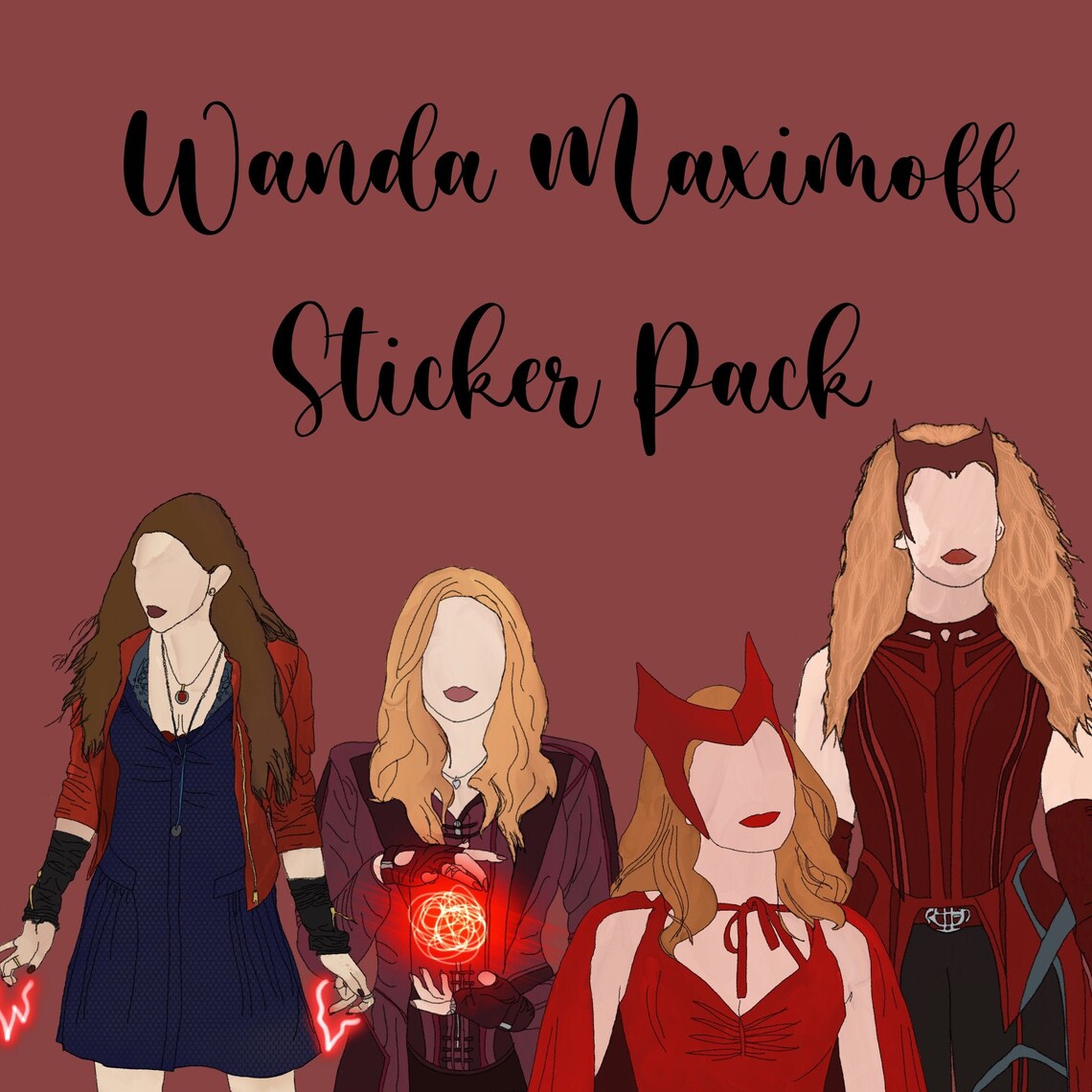 Wanda Maximoff Sticker Pack - Etsy UK