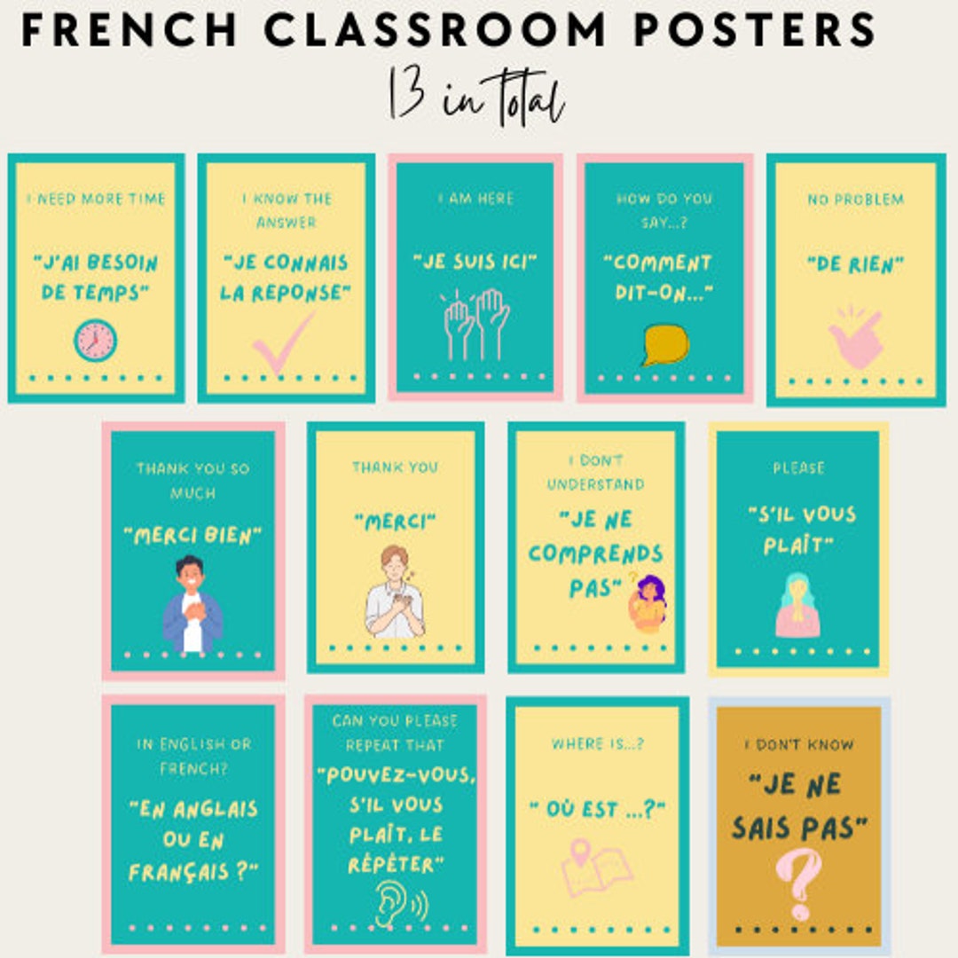 French Education Posters : French Classroom Expressions, French ...