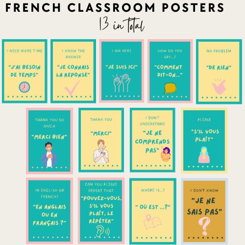 French Education Posters : French Classroom Expressions, French ...