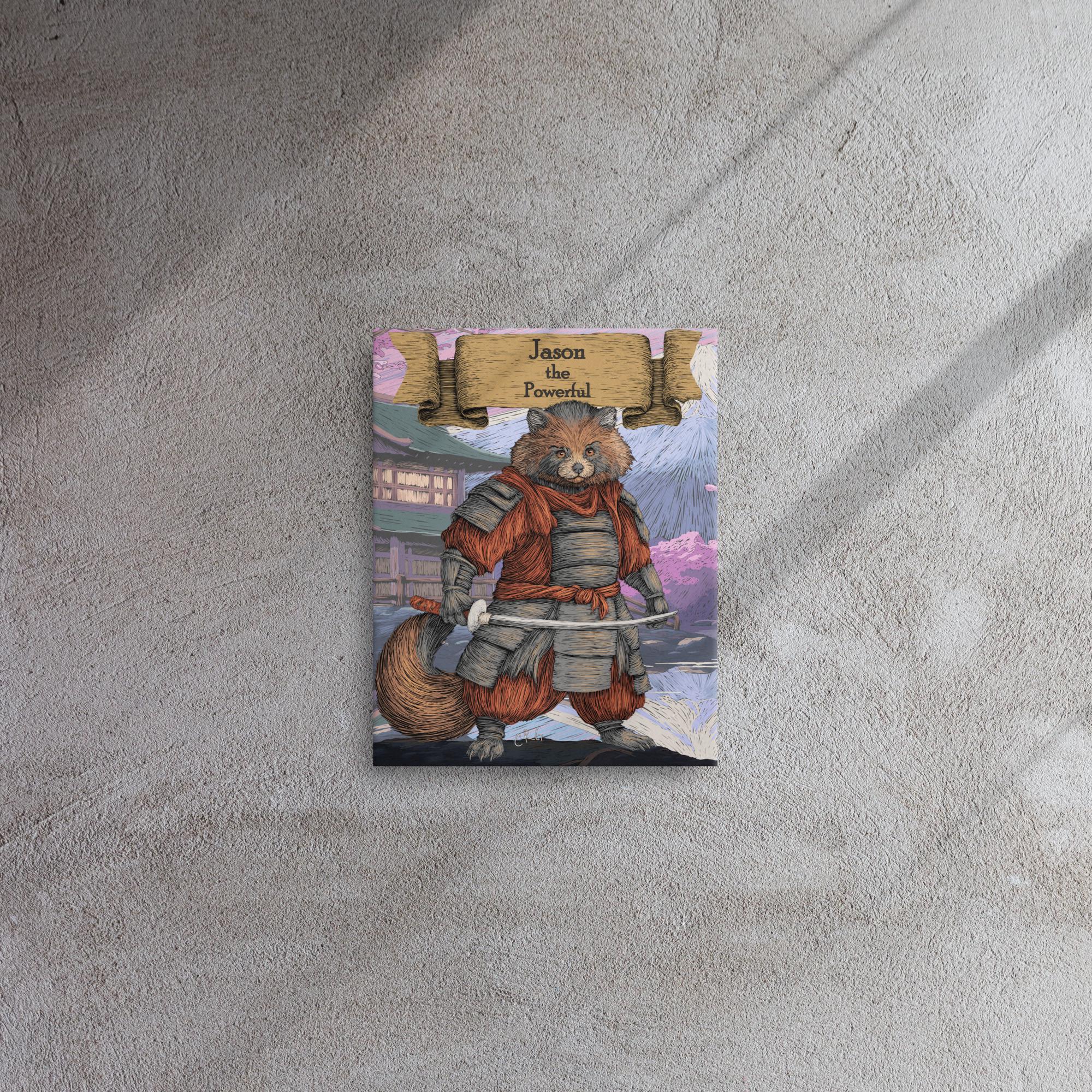 Custom Samurai Tanuki Wall Art - Etsy