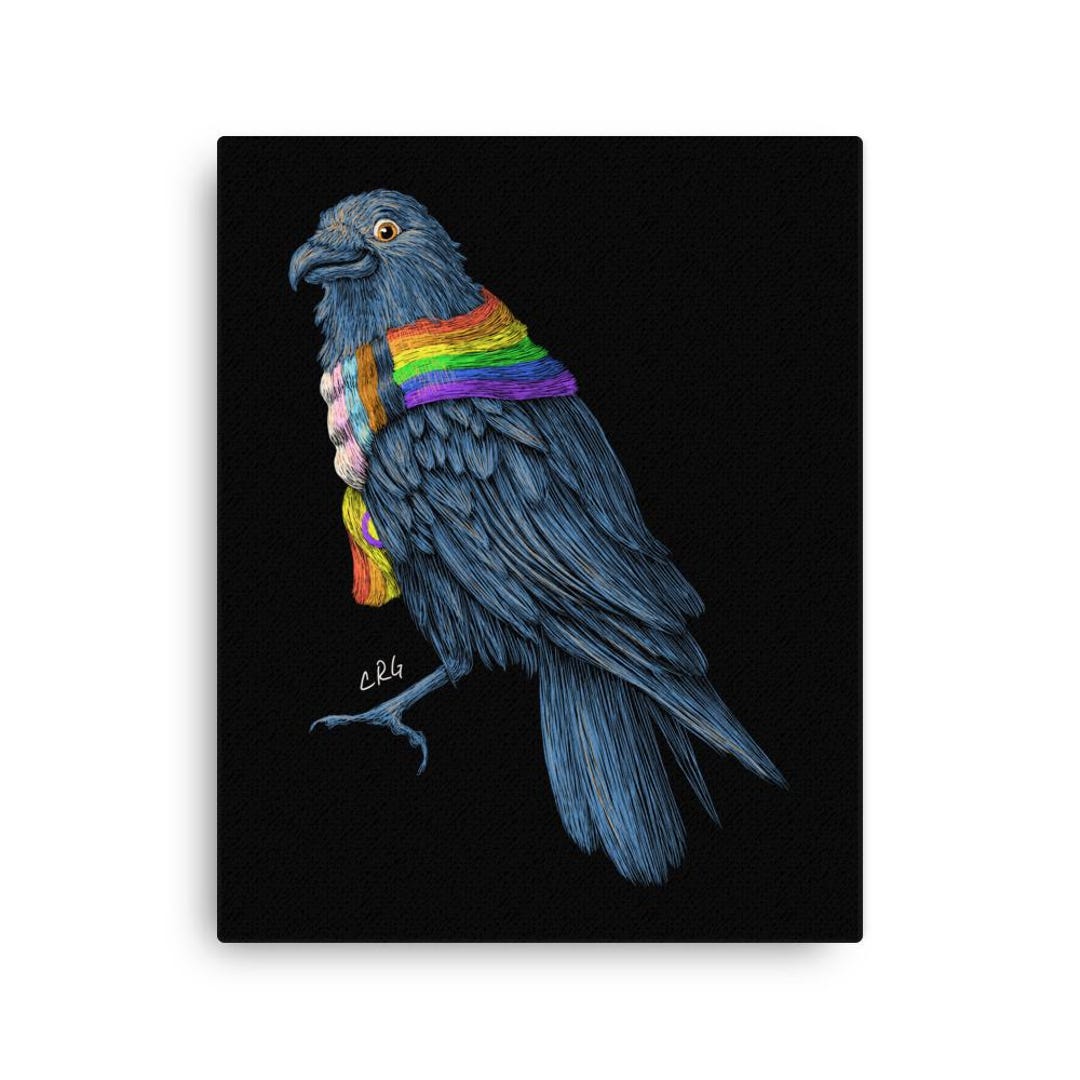 Happy Raven With Pride Scarf - Etsy