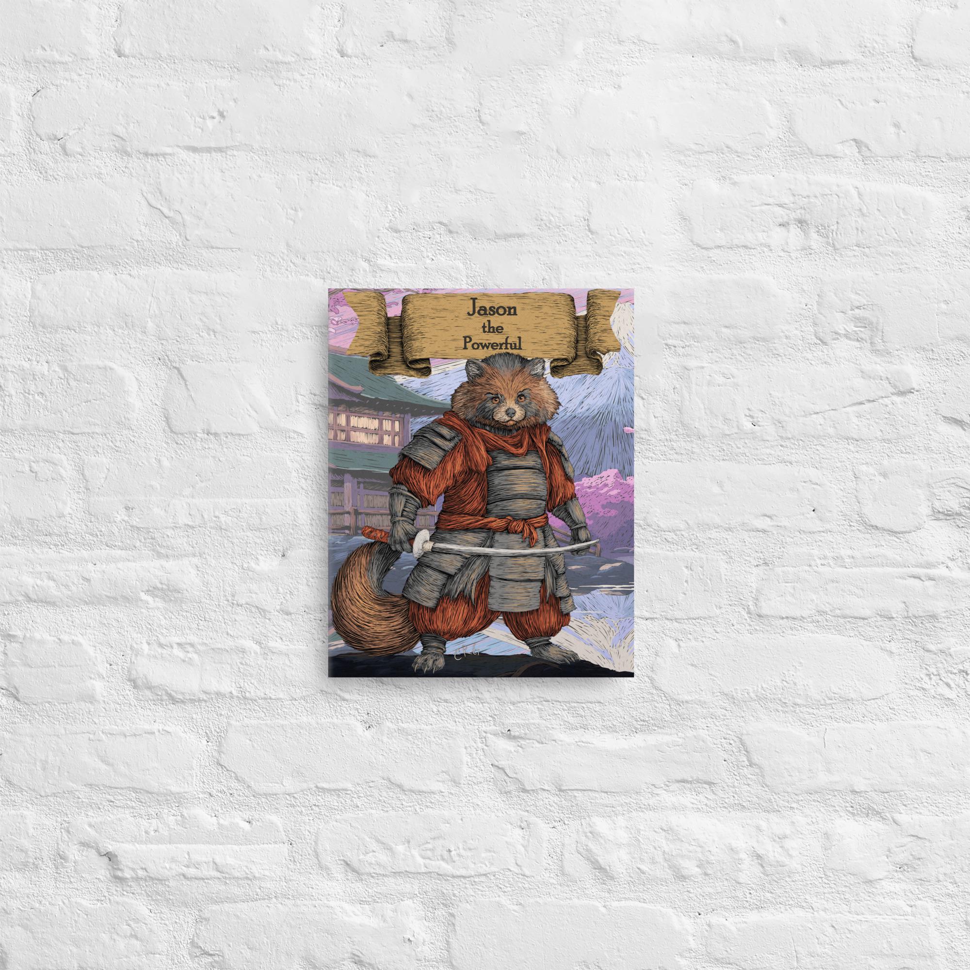 Custom Samurai Tanuki Wall Art - Etsy