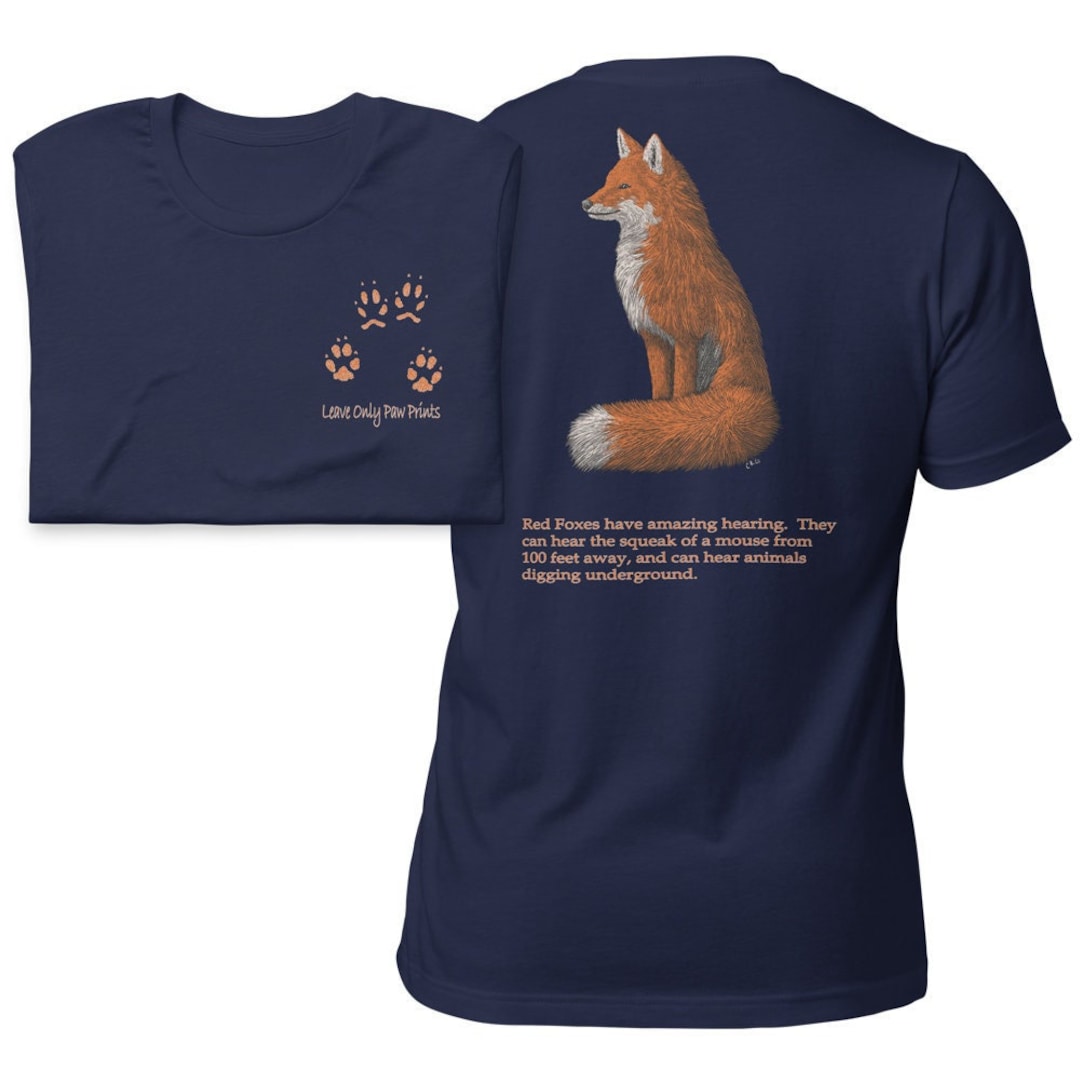 Red Fox Shirt / Leave Only Paw Prints Shirt / Red Fox / Wildlife ...