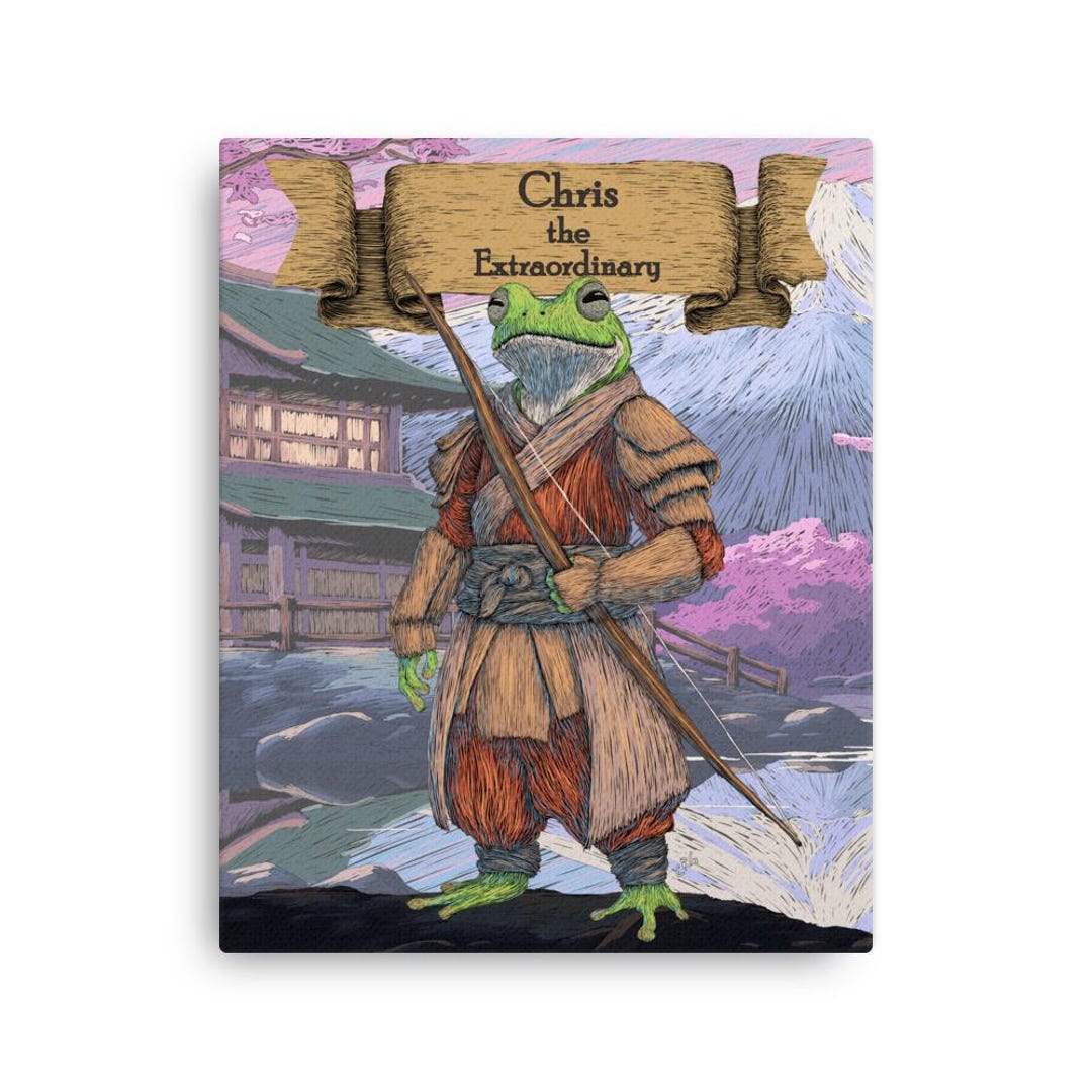 Custom Frog Archer Wall Art / Japanese Inspired Art Print / Samurai ...