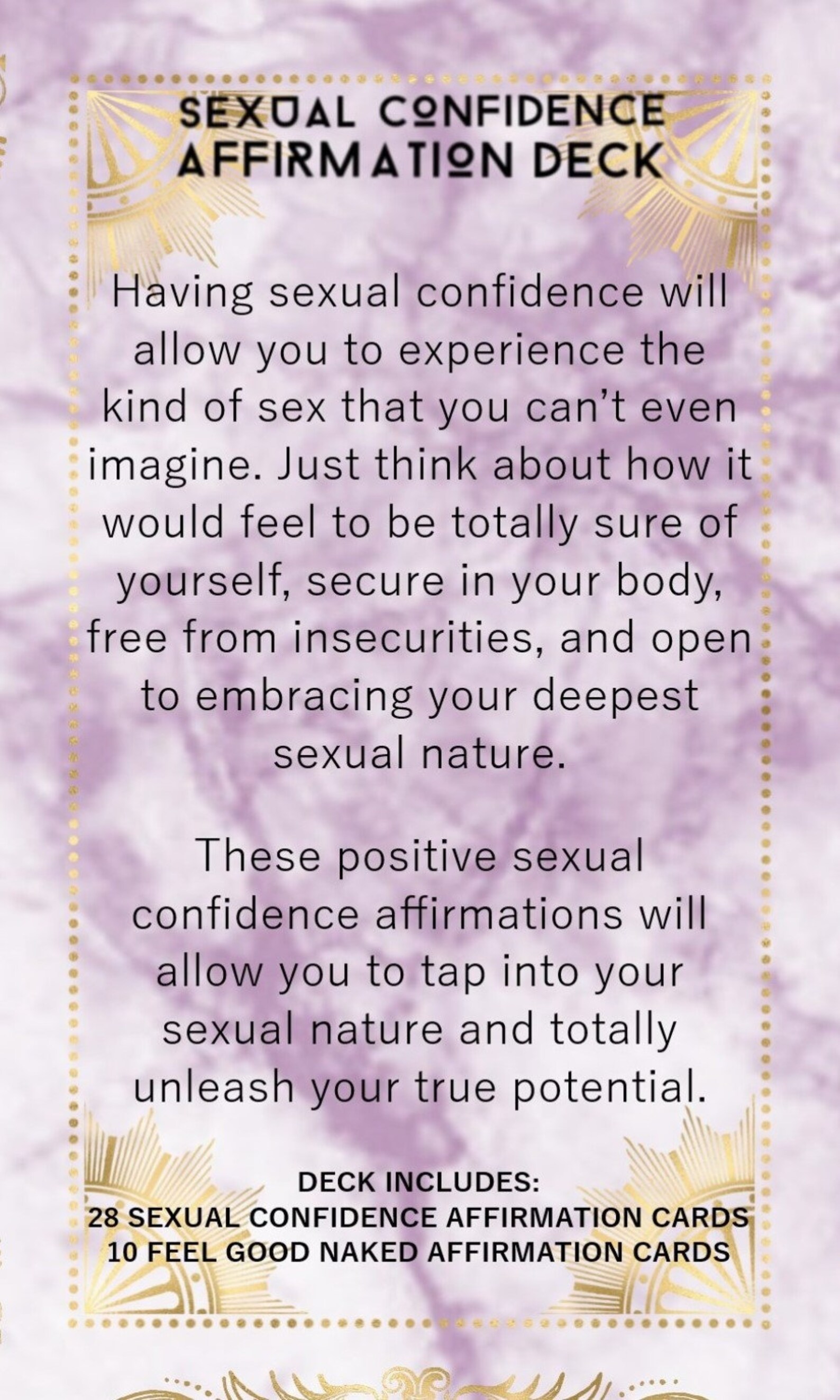 Sexual Confidence Affirmation Cards Self Care Self Etsy