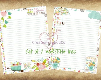 Spring Printable Stationery - Etsy