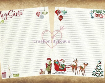 Christmas Printable Stationery | Etsy