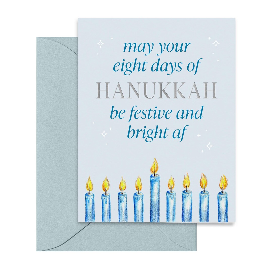 Hanukkah Card | May Your Eight Days of Hanukkah Be Festive and Bright ...