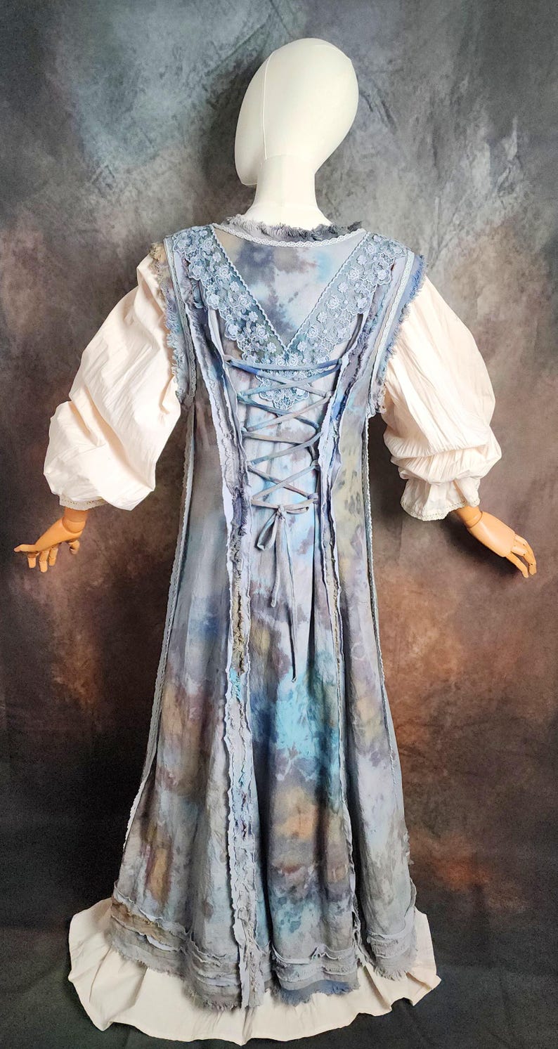 Curvy Wench "lagoon Mistress" Textured Surcoat Boho Vest Ren Faire ...