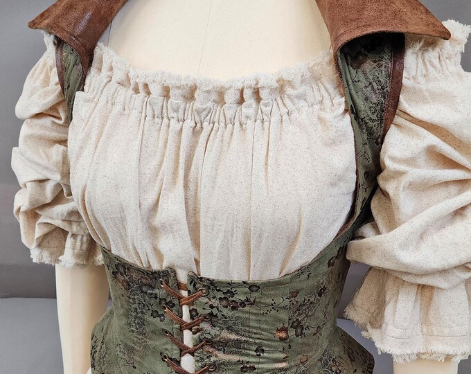 Curvy Wench "arabella" REVERSIBLE Under Bust Bodice Ren Faire Cosplay ...