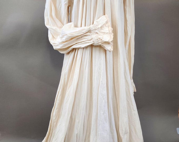 Curvy Wench Floor Length Cotton Lace Trimmed Chemise Size LARGE Ren ...