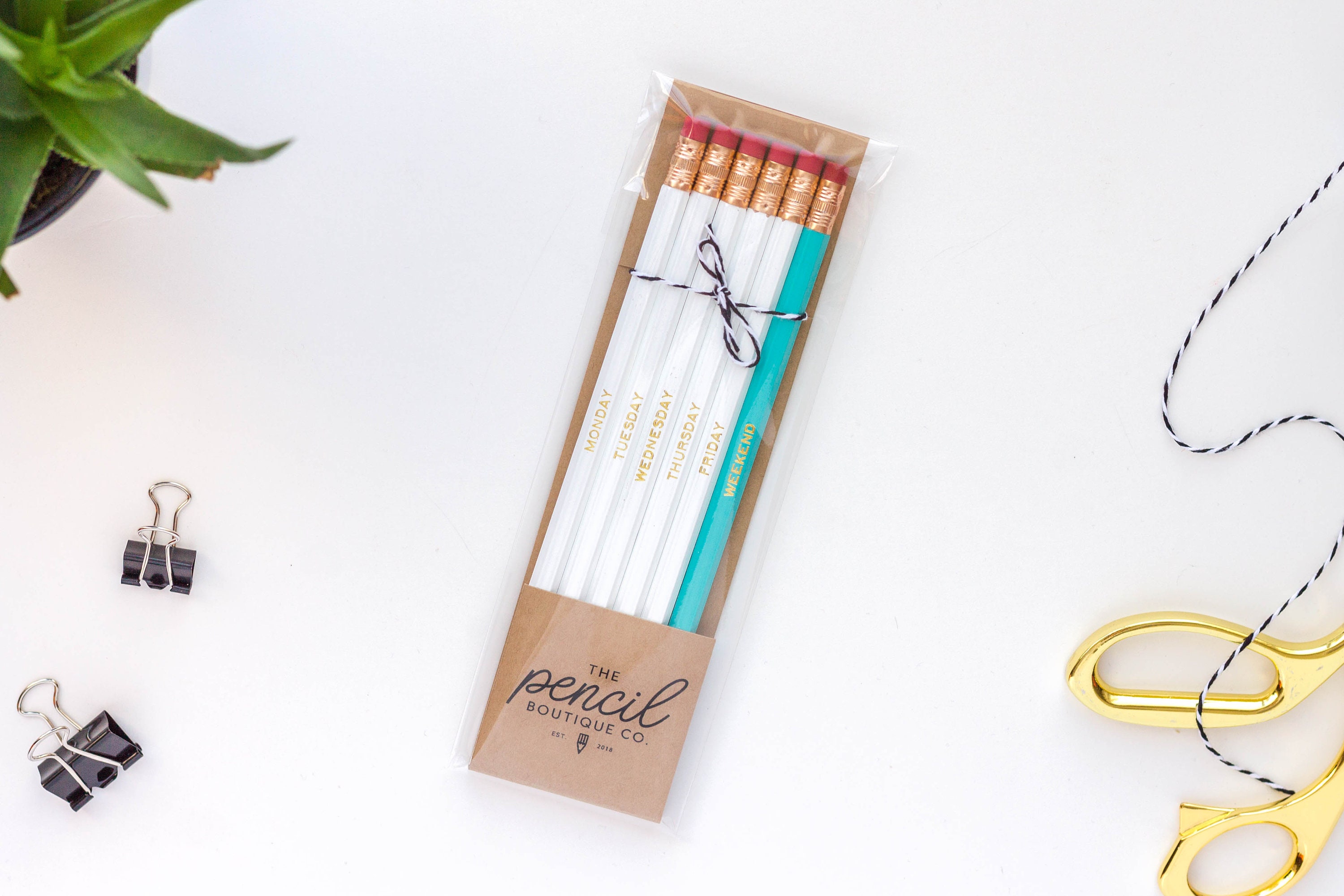 Days of the Week Pencil Set. Cute Office Supplies. Desk | Etsy