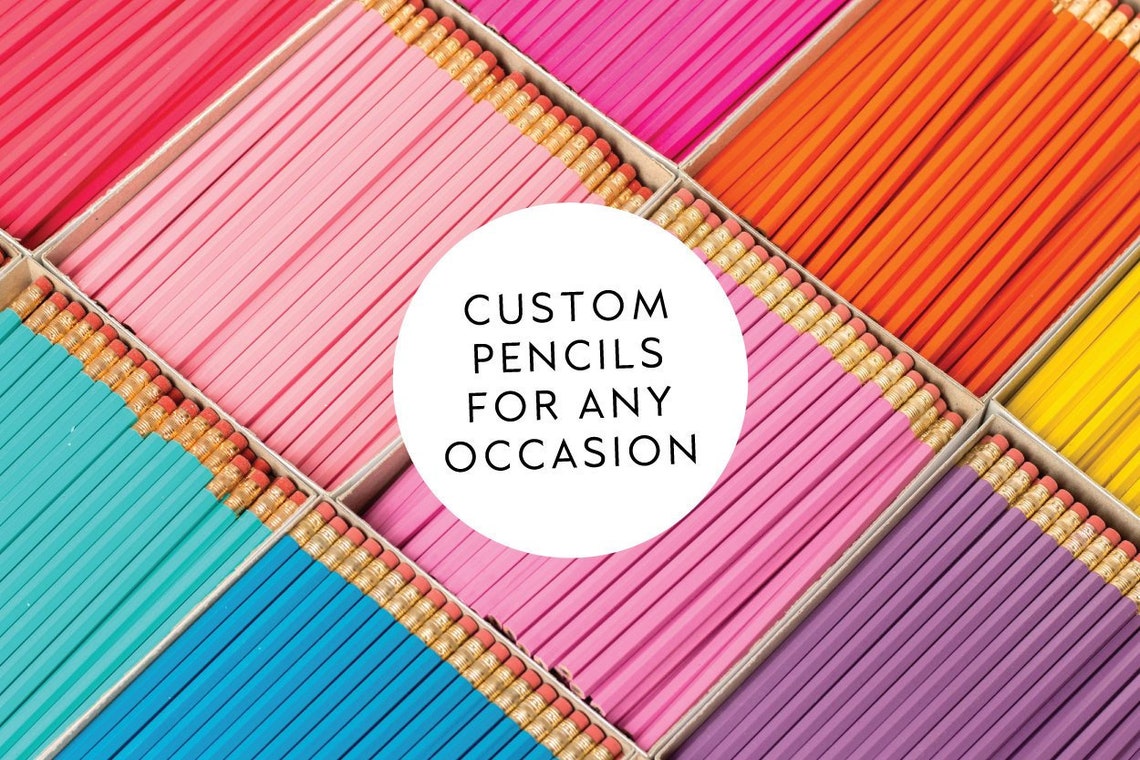 Promotional Items With Logo. Custom Pencils. Personalized - Etsy