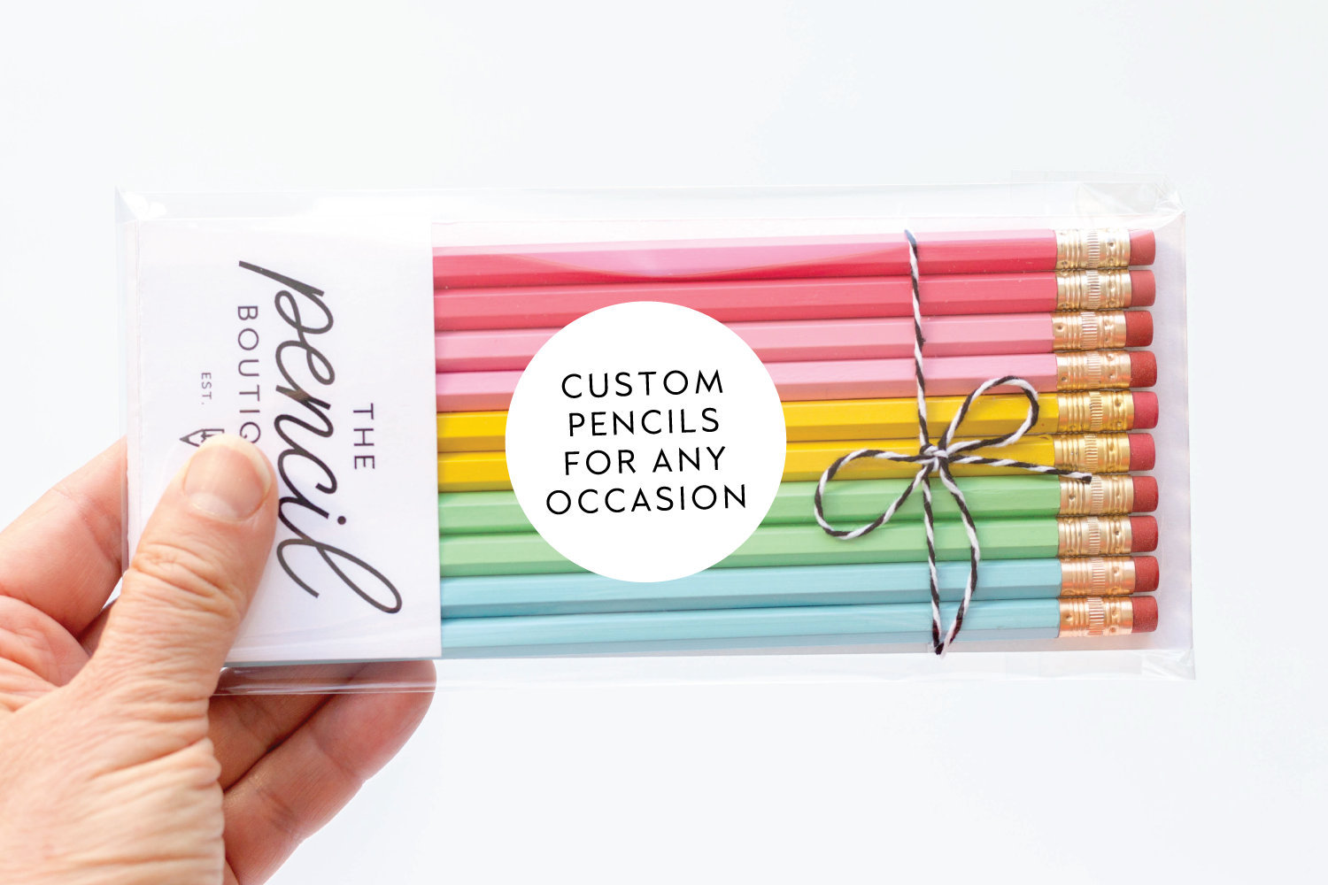 Set of 10 Rainbow Custom Pencils. Pastel Personalized Pencils. - Etsy