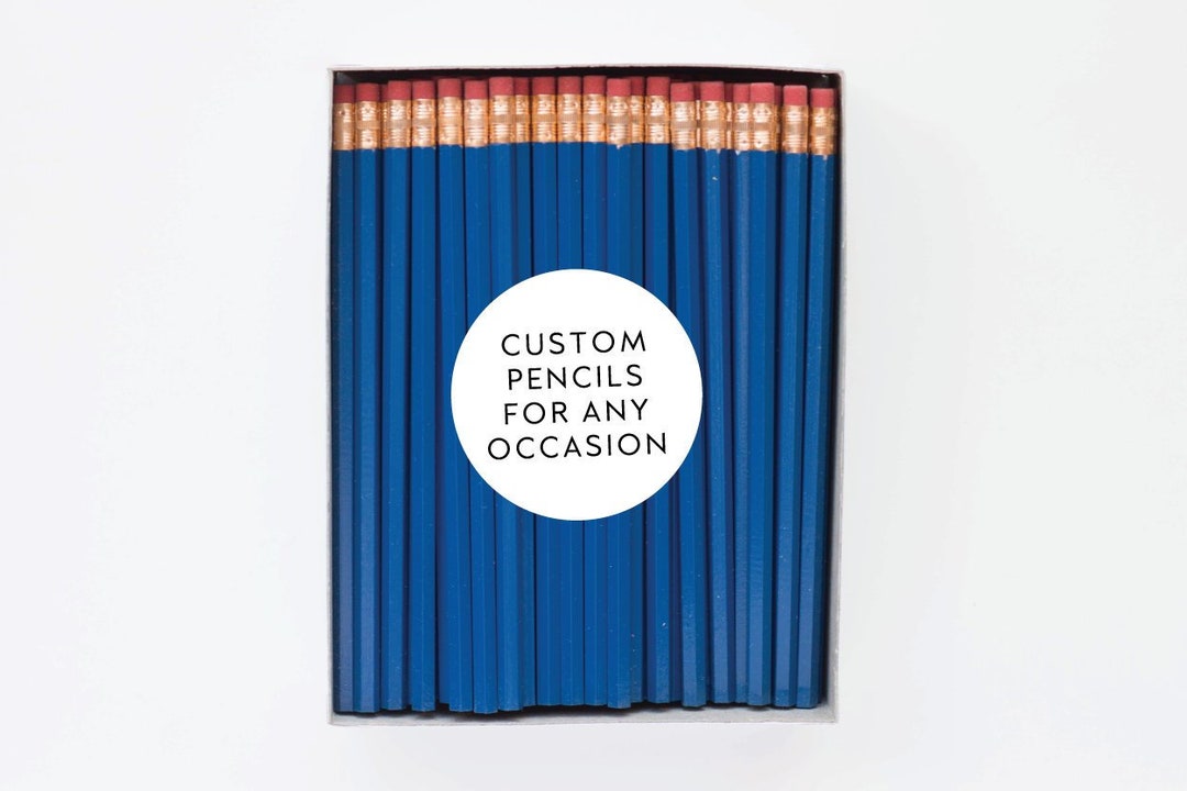 Navy Custom Pencils. Personalized Pencils. Event Favors. Wedding Favors ...
