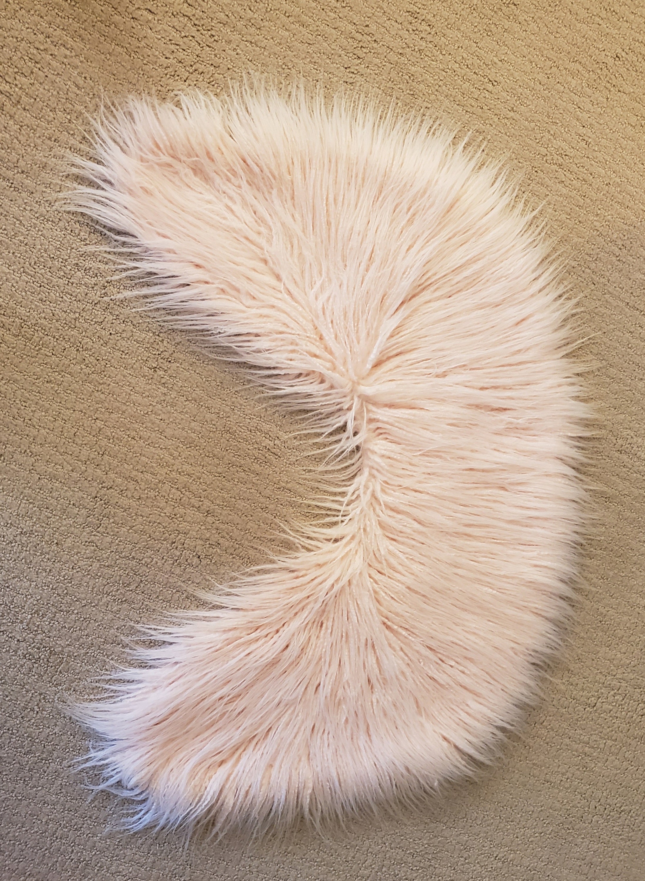 Faux Fur Caplet - "coconut" Design in Pearl Pink - Etsy