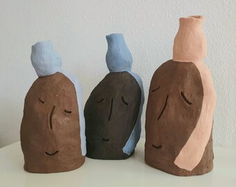 Ceramic People Vase - Etsy