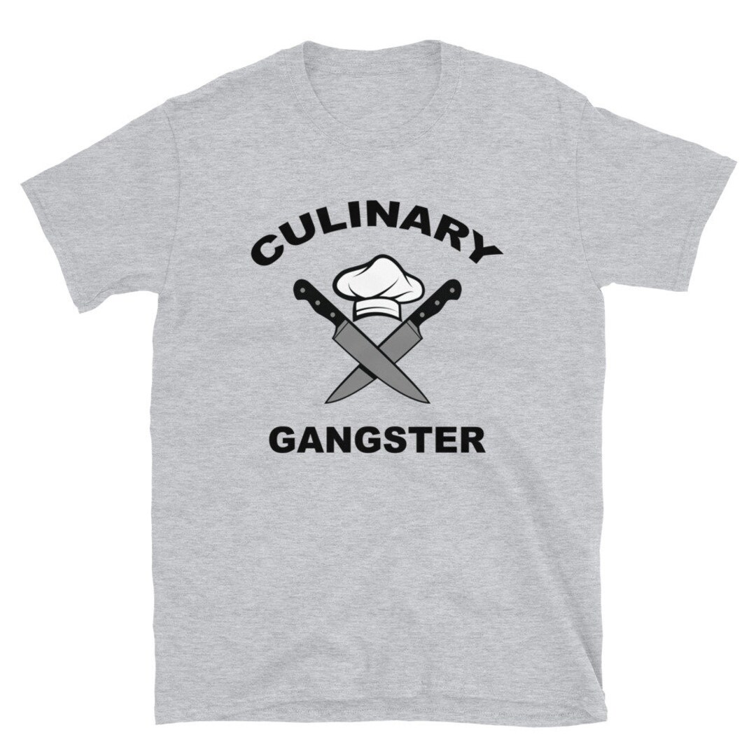 Culinary Gangster Funny Chef Hat Cooking Gift Short-sleeve Unisex T ...