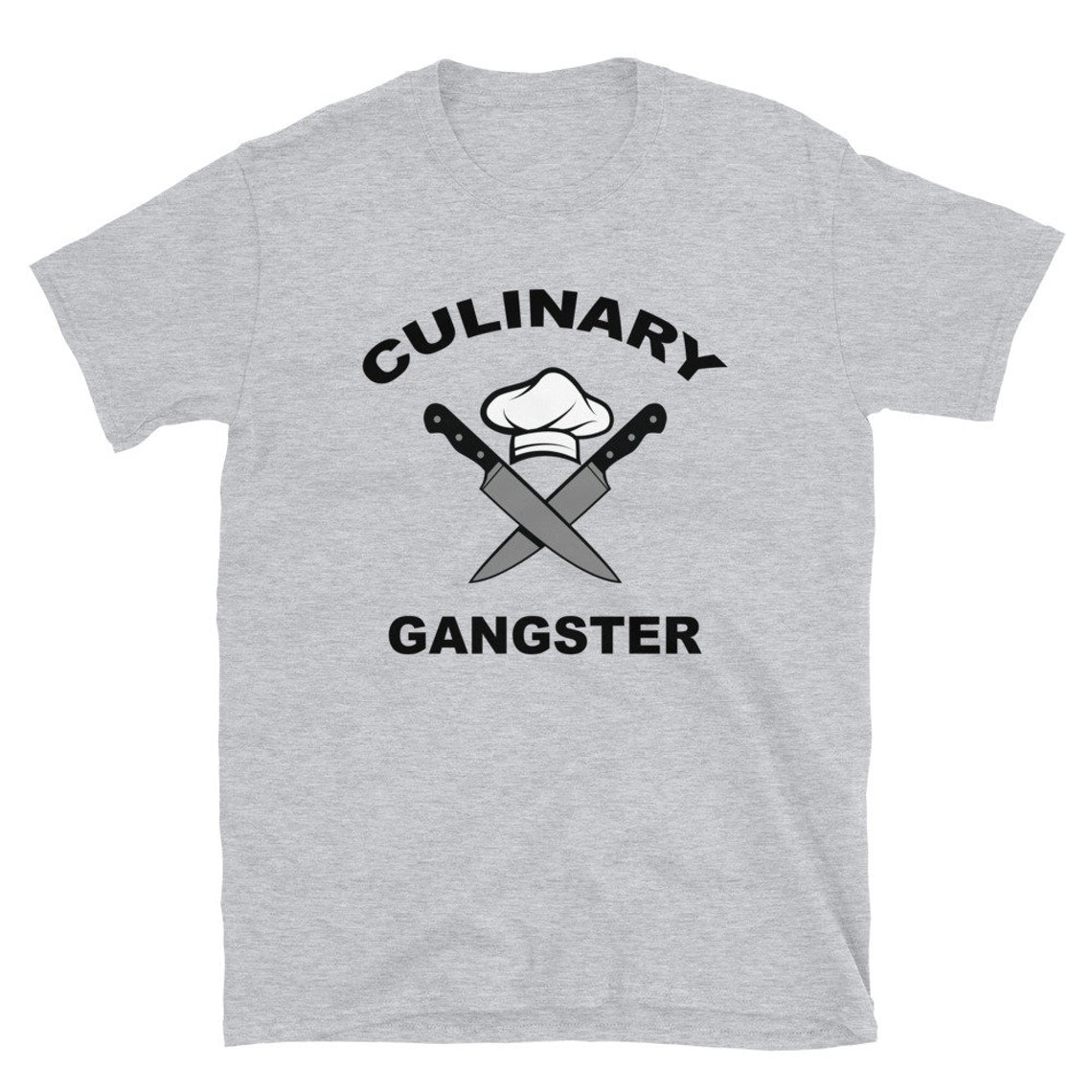 Culinary Gangster Funny Chef Hat Cooking Gift Short-sleeve Unisex T ...