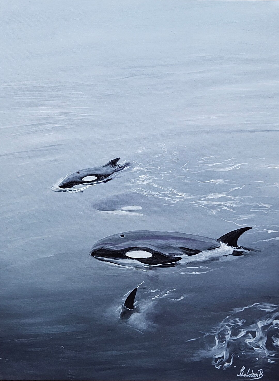 Cetaceans, Oil on Canvas, Orca Killer Whale - Etsy