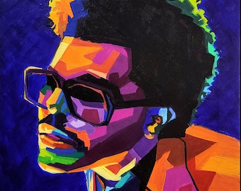 Old School the Weeknd (painting)(glow in the Dark) - Etsy