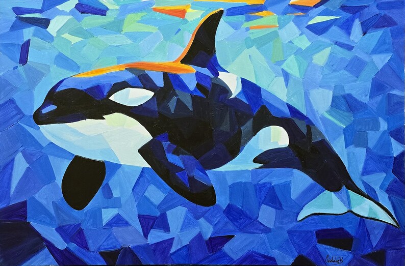 Orca in Mosaic - Etsy