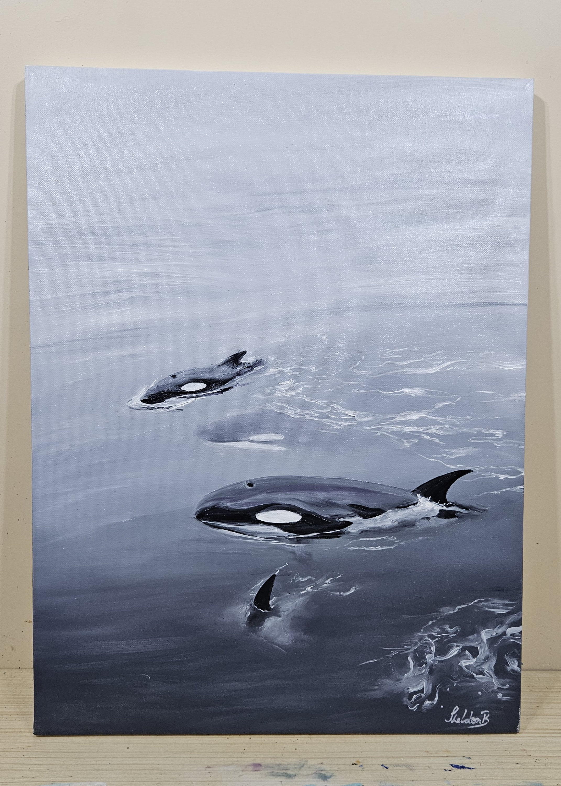 Cetaceans, Oil on Canvas, Orca Killer Whale - Etsy