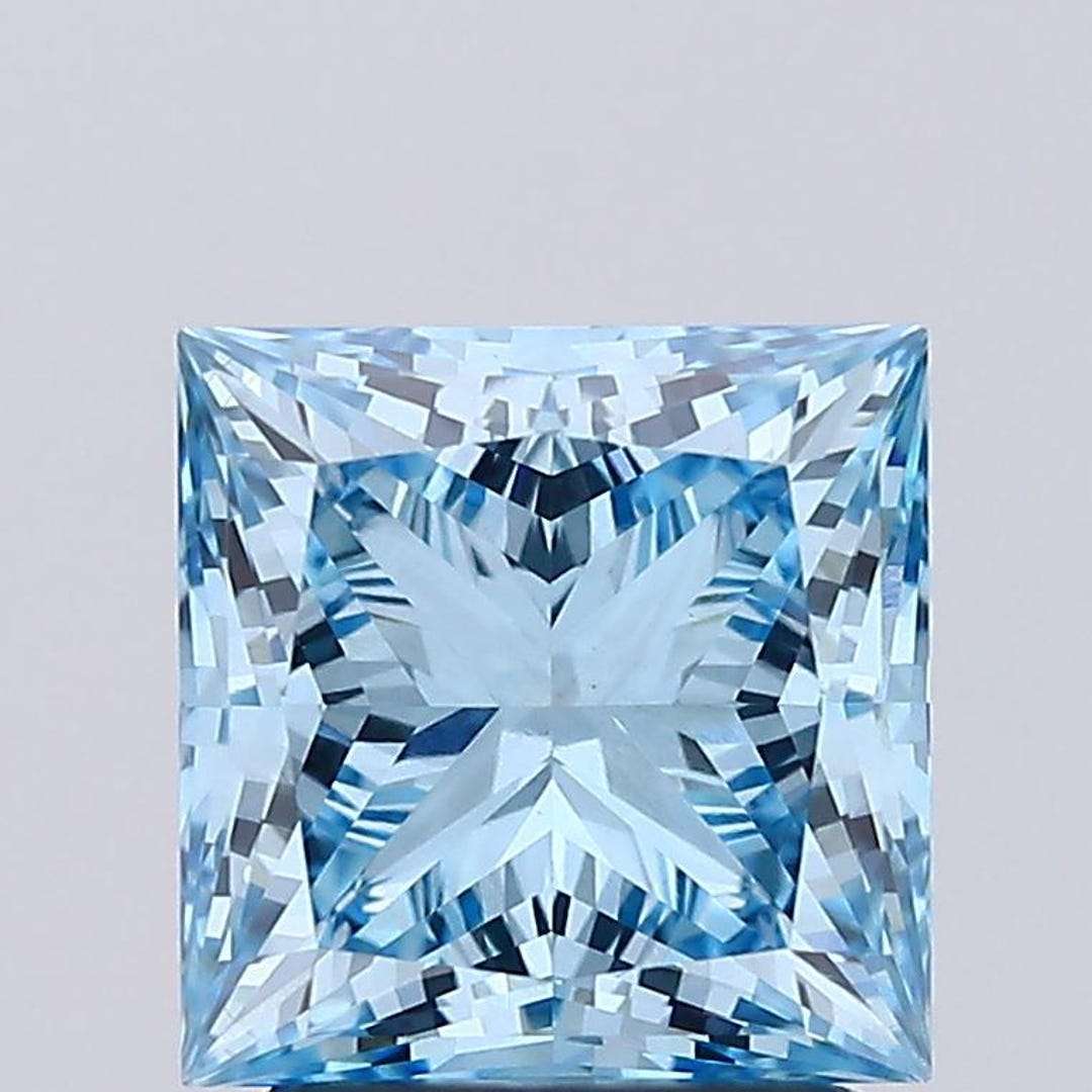 2.20 CT Princess Cut Vivid Blue IGI Certified CVD Diamond for ...