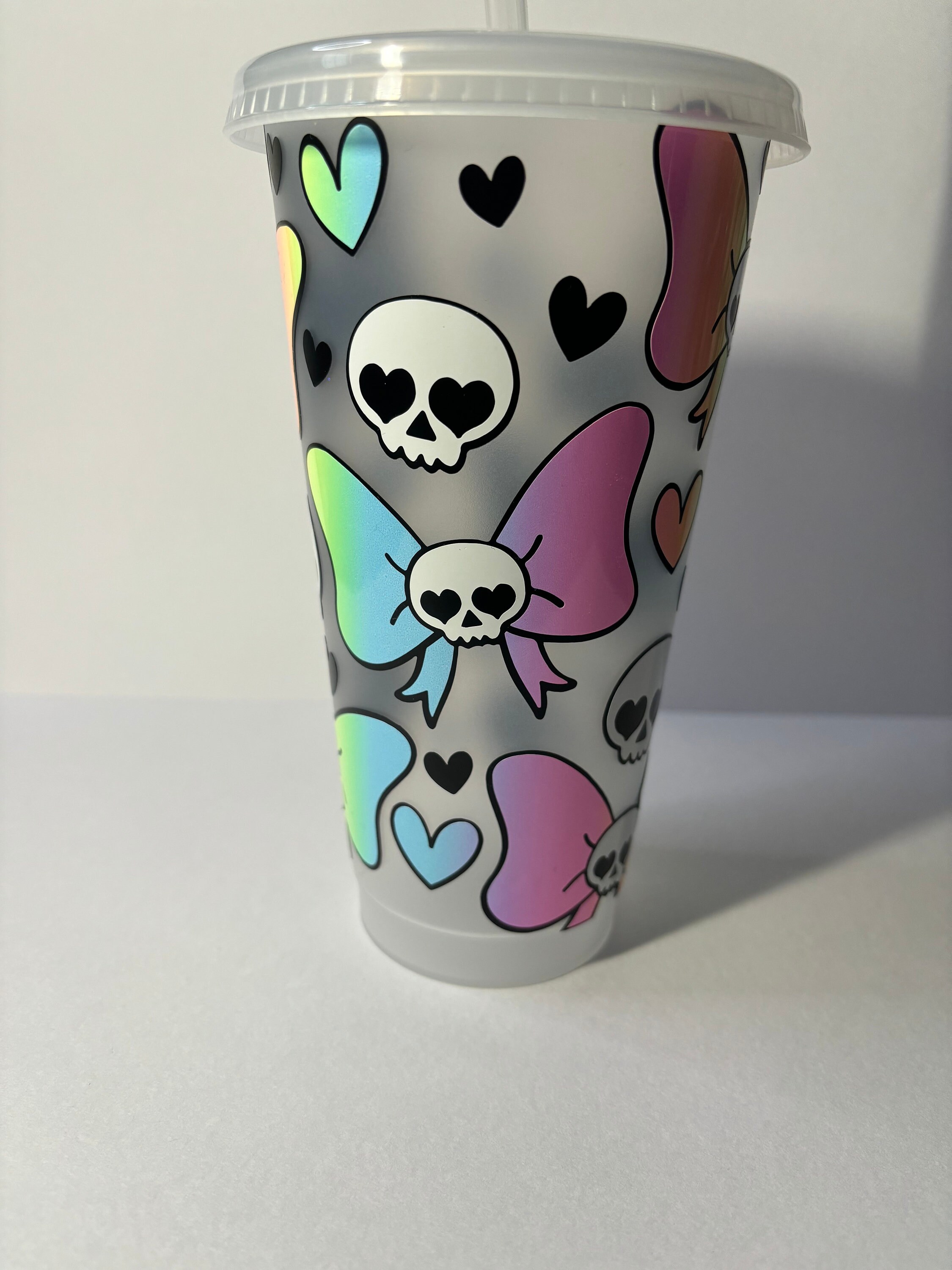Skull Bow Frosted Tumbler 24oz Super Cute and Stylish - Etsy UK