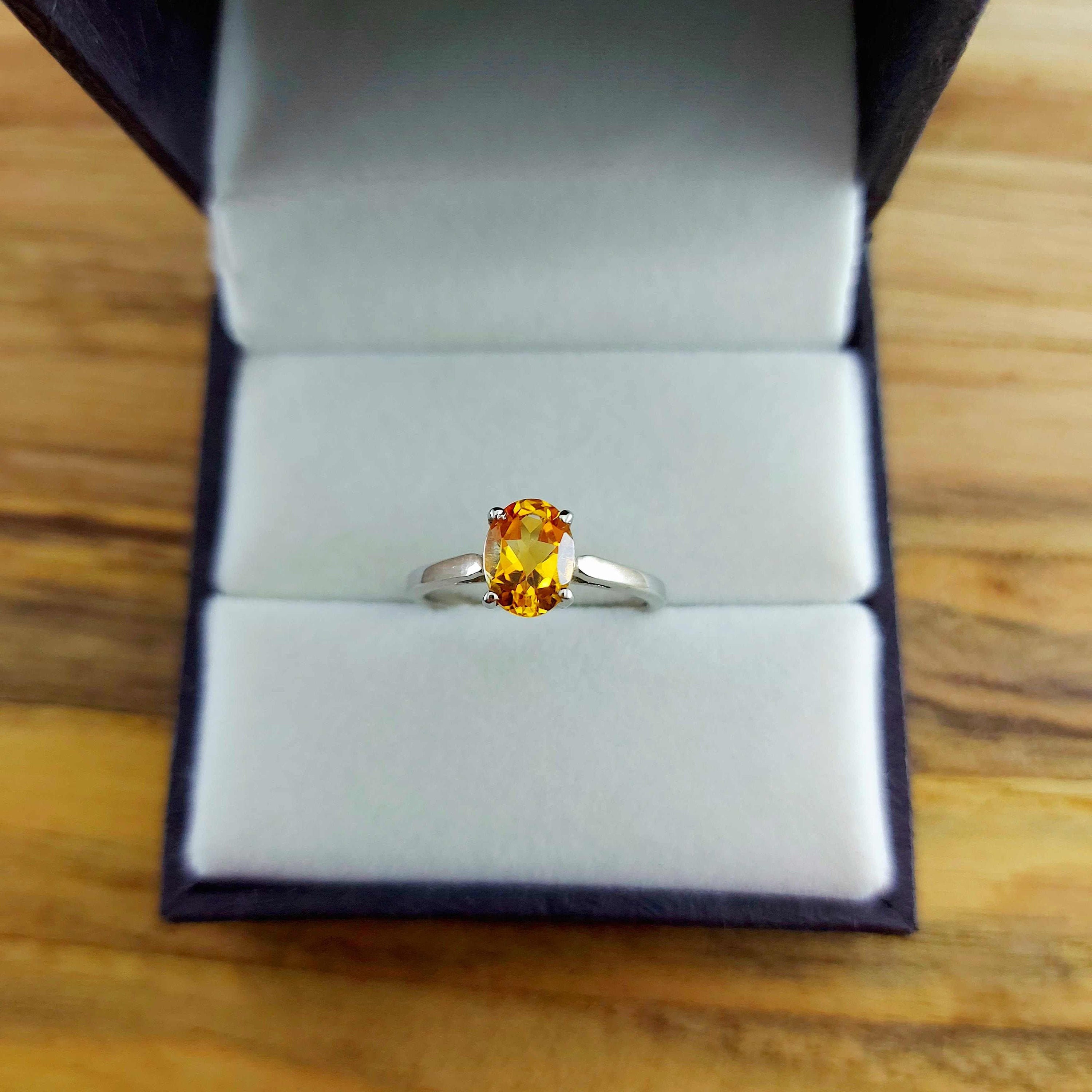 Golden Topaz Ring Dainty Cluster Simple Ring 14k Gold Ring Minimalist ...