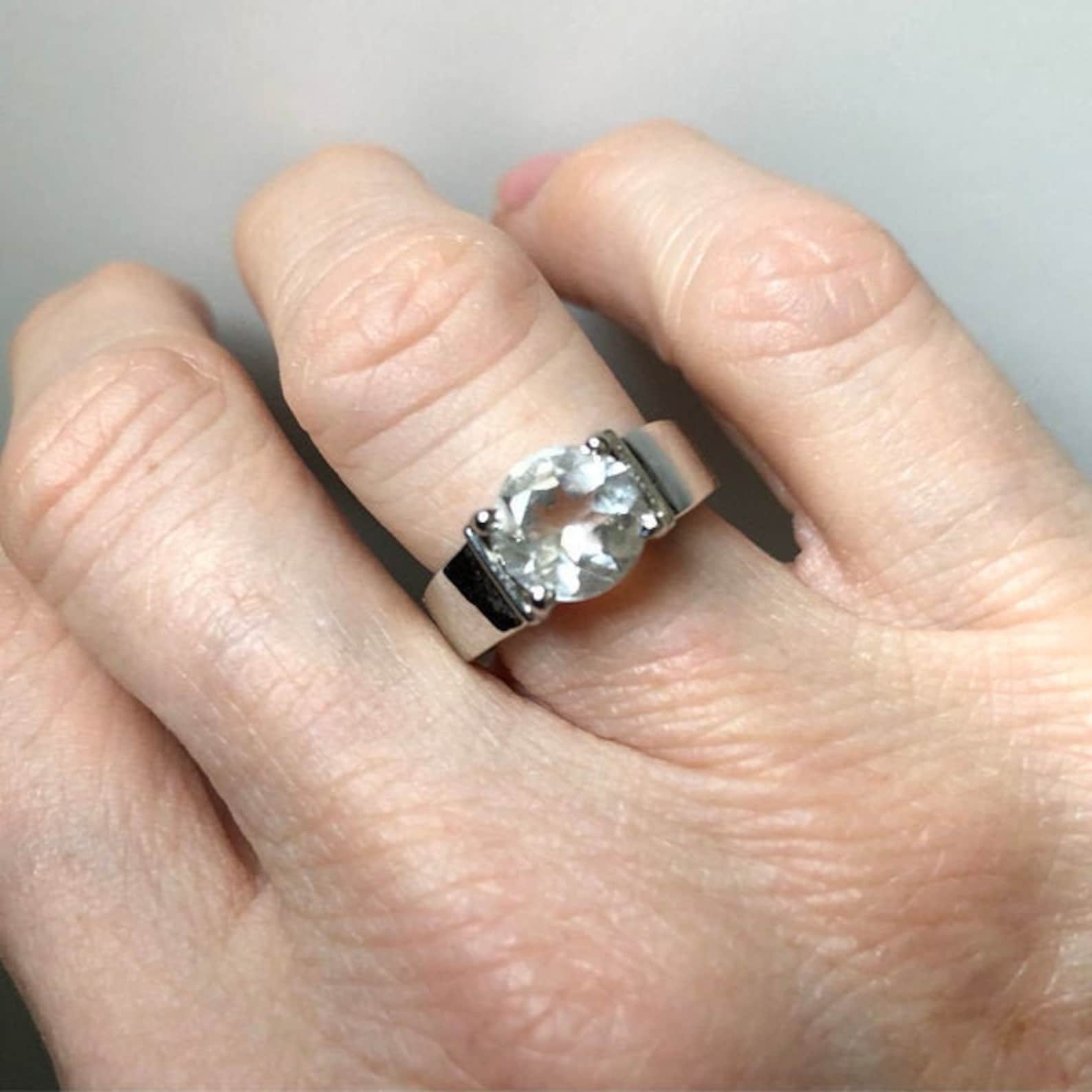 Rock Crystal Quartz Ring-handmade-ethnic-authentic Crystal - Etsy