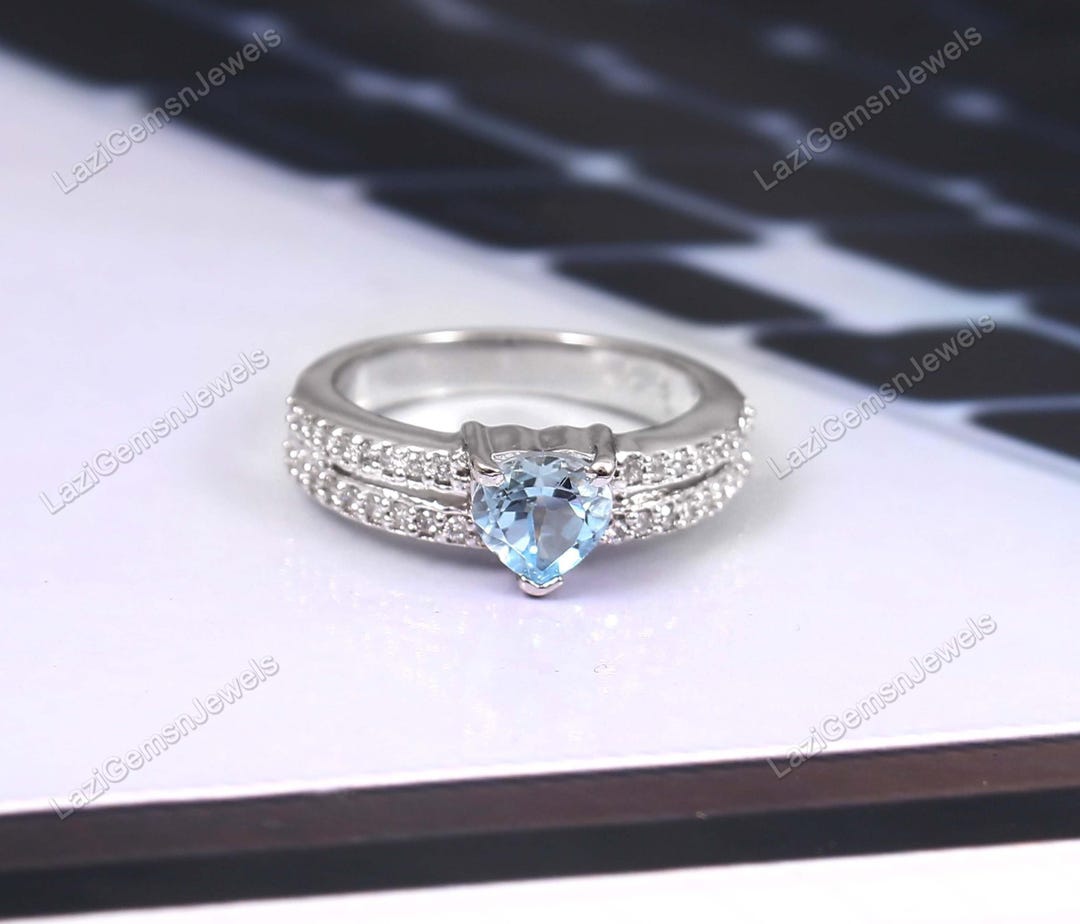 Genuine Topaz Oval Ring in 925 Sterling Silver, Natural Blue Topaz Ring ...