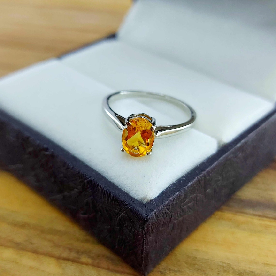 Golden Topaz Ring Dainty Cluster Simple Ring 14k Gold Ring Minimalist ...